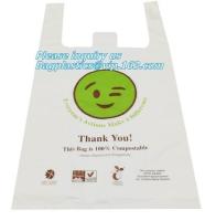 China Vest Carrier Plastic Biodegradable Shopping Bag with EN13432 Certificated, Vest Carrier Plastic Shopping Bags for sale