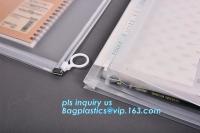 China plastic Zippered Envelope Zip lockkk Waterproof PP Bags Seamless Slider Closure Storage Pouch for A4 Paper,Magazine,Memo for sale