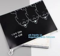 China towel slider cosmetic bag, Slider Zip Poly Bag, office file bag with zipper/document file pockect, clear pvc zipper bag/ for sale