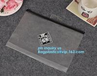 China Biodegradable eco-friendly slider Zip lockkk frosted EVA bag, PVC Wash Bag With Slider Zipper, Eco-friendly plastic puller for sale