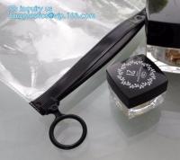 China stationery handle bags with slider zipper, slider zipper bag plastic bag with zipper/pvc zipper lock slider bag/resealab for sale