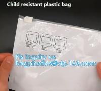 China Zipper Aluminum Mylar Foil Bags, Child Proof Packaging Pouches For Baby Proofing, Child Proof Zipper Bags Packing Medica for sale