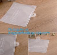 China plastic slider garment bag, packaging for shirts/clothing/underwear, Zip lockkk slider travel toothbrush toothpaste bag for sale