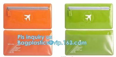China grip slider bags, Stand Up Cosmetic Pouch with Slider Zipper Closure, PVC HEAT SEALED BAG WITH SLIDER ZIPPER for sale