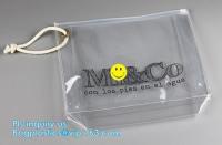China cosmetic clear messenger bag bikini bag, slider closure transparent PVC packing bag, slider zipper bag for travel access for sale