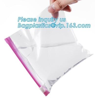 China Slider Freezer Custom Transparent LDPE Plastic Waterproof Zip lockkk Storage Bag, Slider zipper clear plastic PE POLY water for sale