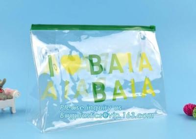 China OEM Slider Zipper Bags Pouch Clear Vinyl Zip lockkk / Pillow Header Bag Card Sleeve for sale