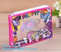China Durable Vinyl With Carry Handle Train Bag, zipper cosmetic bags with double slider, promotional travel custom pvc small for sale