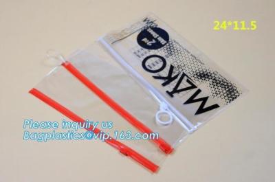 China Swimwear toiletry PVC Vinyl Bag With Slider Zip lockkk, Slider zipper Clear pvc bag for package Vinyl, snap button PVC EVA for sale