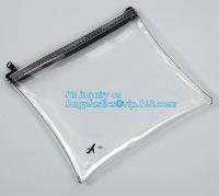 China Custom logo EVA slider zipper makeup brushes packing bag, slider zipper bag /writable plastic bag with zipper, slider for sale