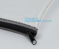 China Custom logo EVA slider zipper makeup brushes packing bag, slider zipper bag /writable plastic bag with zipper, slider for sale