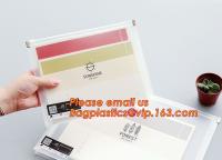 China A4 A5 A6 B5 Slider Zipper Bags Zip Lock Files Wallet With Printing for sale