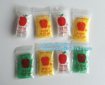 China ZIP LOCK BAG with red line, colored small zip lock plastic bag, 2020 Apple Mini Zip lockkk 100 Baggies 25 Random Designs Pr for sale