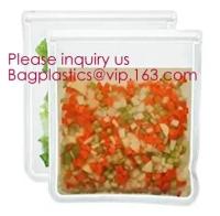 China Reusable Food Storage Freezer PVC Snack Bags FDA Approved Food-Grade PEVA Leak-Proof Sandwich Bags,PEVA Reusable Food St for sale