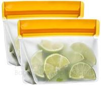 China Leakproof Reusable Storage Bags Extra Thick FDA Grade PEVA Zip lockkk Bags,keep fresh air-tight vacuum sealer bags for food for sale