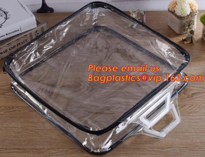 China Eco-friendly wholesale travel cosmetic bag clear zipper pvc cosmetic bag for women for sale