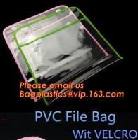 China PVC Mesh File Packing Bag Plastic Mesh Zip Top File Pencil Bag PVC Packing Paper Bag for sale