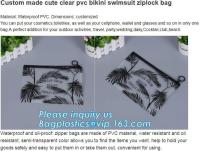 China custom made cute clear pvc EVA TPU super clear bikini swimsuit zip lock bags, slider seal bags, sliding bag, slide tip b for sale