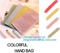 China pencil handbags, makeup bags, School office supplies handle zipper file document bag,creative cartoon transparent froste for sale