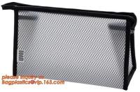 China Promotional high quality custom logo plastic mesh document bag PVC file holder bag with zipper,A4 Colorful Printed Docum for sale