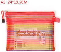 China Wholesale Office School Supply A4/5/6 Mesh Zipper Document Bag Multicolor PVC A4 Archives Contract,Office School Supplie for sale