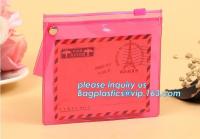 China stationery waterproof plastic documents pouch PVC zipper lock file bag with pocket,document carrying zip file folder bag for sale