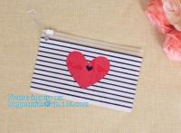 China Biodegradable custom fashion clear PVC cosmetic pouch bag with liquid glitters cheap glitter makeup pouch bagease packai for sale