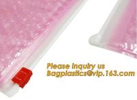 China Pink Shiny Black Cosmetic Zipper Bubble Bag Slider Padded Pouch,Customized Slider Bubble Bag, OEM Factory Price With Cus for sale