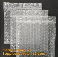 China Reclosable Reusable Packing Bubblemetallic glossy holographic cosmetic packing Zip lockkk bubble pouch slider zipper bubble for sale