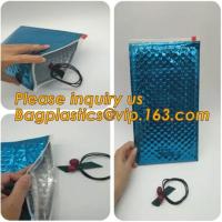 China Zip lockkk Bubble Bag Zipper Padded Bag with LOGO for Cosmetic,custom colorful metallic bubble zipper bag Packaging Cosmeti for sale