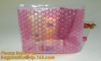 China Holographic Zipper Slider Zip Lock Bubble Bag,Cosmetic Zipper Bag/Rose Gold Slider Bubble Bag with Logo,Slider Bubble Zi for sale