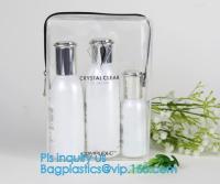 China makeup bag mini clear PVC cosmetic bag, PVC makeup Bag Pouches Tote Clear Transparent Cosmetic Travel Bag, carry, handle for sale