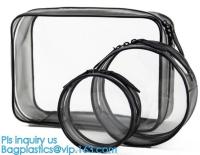 China makeup bag mini clear PVC cosmetic bag, PVC makeup Bag Pouches Tote Clear Transparent Cosmetic Travel Bag, carry, handle for sale