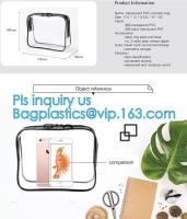 China Popular Iridescent Clear PVC Makeup Bag, custom logo printing clear pvc makeup Bag, portable cosmetics makeup bag, handl for sale