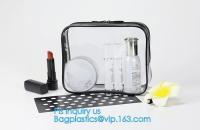 China Popular Iridescent Clear PVC Makeup Bag, custom logo printing clear pvc makeup Bag, portable cosmetics makeup bag, handl for sale