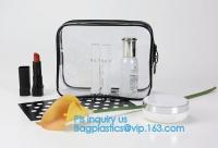 China Popular Iridescent Clear PVC Makeup Bag, custom logo printing clear pvc makeup Bag, portable cosmetics makeup bag, handl for sale