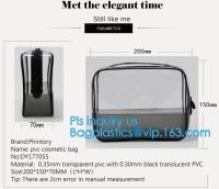 China Travel Wash Bag Holder Zipper Pouch Large Hand Bag PVC Makeup Clear Cosmetic Bag, zipper transparent plastic pvc makeup for sale