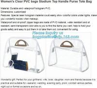 China Waterproof customized folding pvc bag clear cosmetic bag with zipper, custom logo print shopping pvc plastic bag, tote for sale