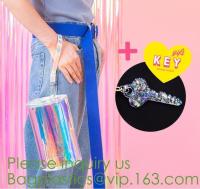 China holographic pvc bags, holographic packs, holographic pouch bags, holographic metialized cosmetic make up, holographic PU for sale