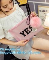 China Disposable Waterproof Transparent Toiletry Clear Pvc Cosmetic Zipper Slider Bag, No-toxic clear transparent pvc slider c for sale