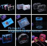 China MultiColor Plastic Slider Zipper Bags, logo printing pvc small zip transparent bag, Standup Cosmetic PVC Bag With Slider for sale