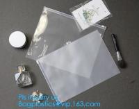 China matte frosted PVC slider zipper bag plastic bag with zipper/pvc zipper lock slider bag/resealable pvc slider zip poly ba for sale
