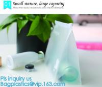 China Eco-friendly Red Clear Slider Zipper PVC Cosmetic Make Up Bikini Bag, pvc zipper lock slider bag for sale