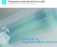 China Eco-friendly Red Clear Slider Zipper PVC Cosmetic Make Up Bikini Bag, pvc zipper lock slider bag for sale