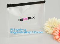 China fashion thick clear retail custom printed pvc slider zipper bag, mini plastic zipper cosmetic slider zip bags with print for sale