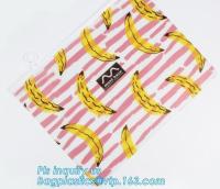 China Cloth package PE slider zip bag, CPE custom logo printed white frost slider zip plastic bag for underwear packing, slide for sale