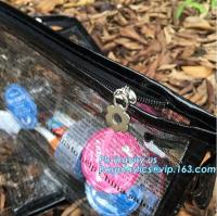 China makeup cosmetic bag beauty flat pouch, bag clear vinyl pvc packaging bag with slider zipper, vinyl slider zipper bag,zip for sale
