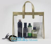 China Logo printed Slider zipper Clear pvc bag for package Vinyl transparent pvc bag cosmetic packing, Zip Lock Slider Travel for sale