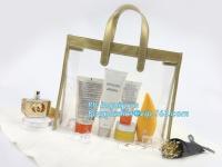 China Logo printed Slider zipper Clear pvc bag for package Vinyl transparent pvc bag cosmetic packing, Zip Lock Slider Travel for sale