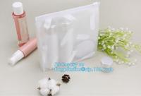 China Logo printed Slider zipper Clear pvc bag for package Vinyl transparent pvc bag cosmetic packing, Zip Lock Slider Travel for sale